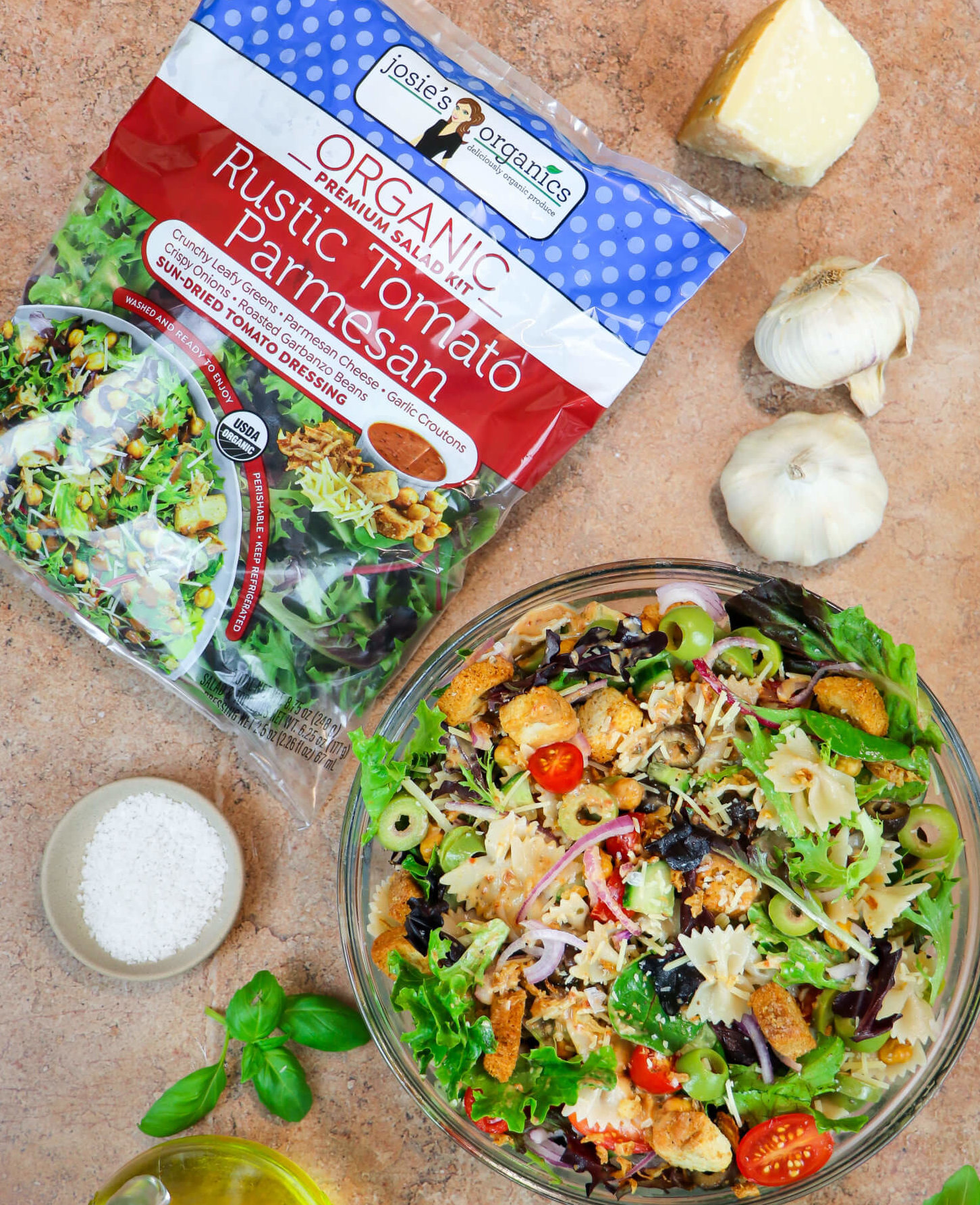 Rustic Tomato Parmesan Pasta Salad - Josie's Organics